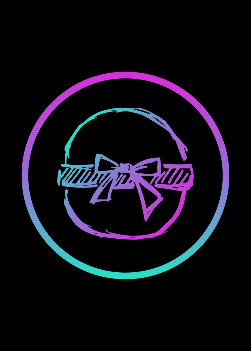 'Neon Holiday Gift 2' Poster, picture, metal print, paint by Maricris M ...