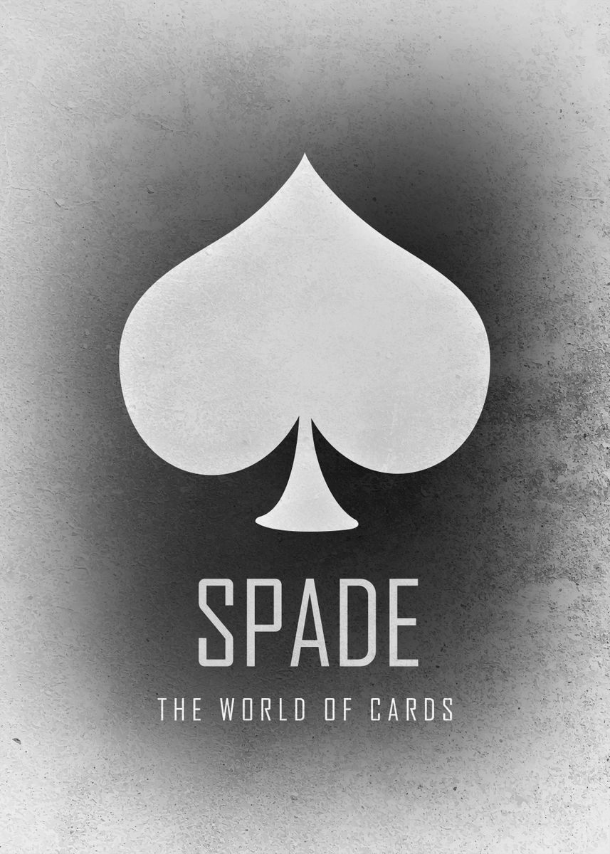 'Spade Black' Poster, picture, metal print, paint by BB Design | Displate