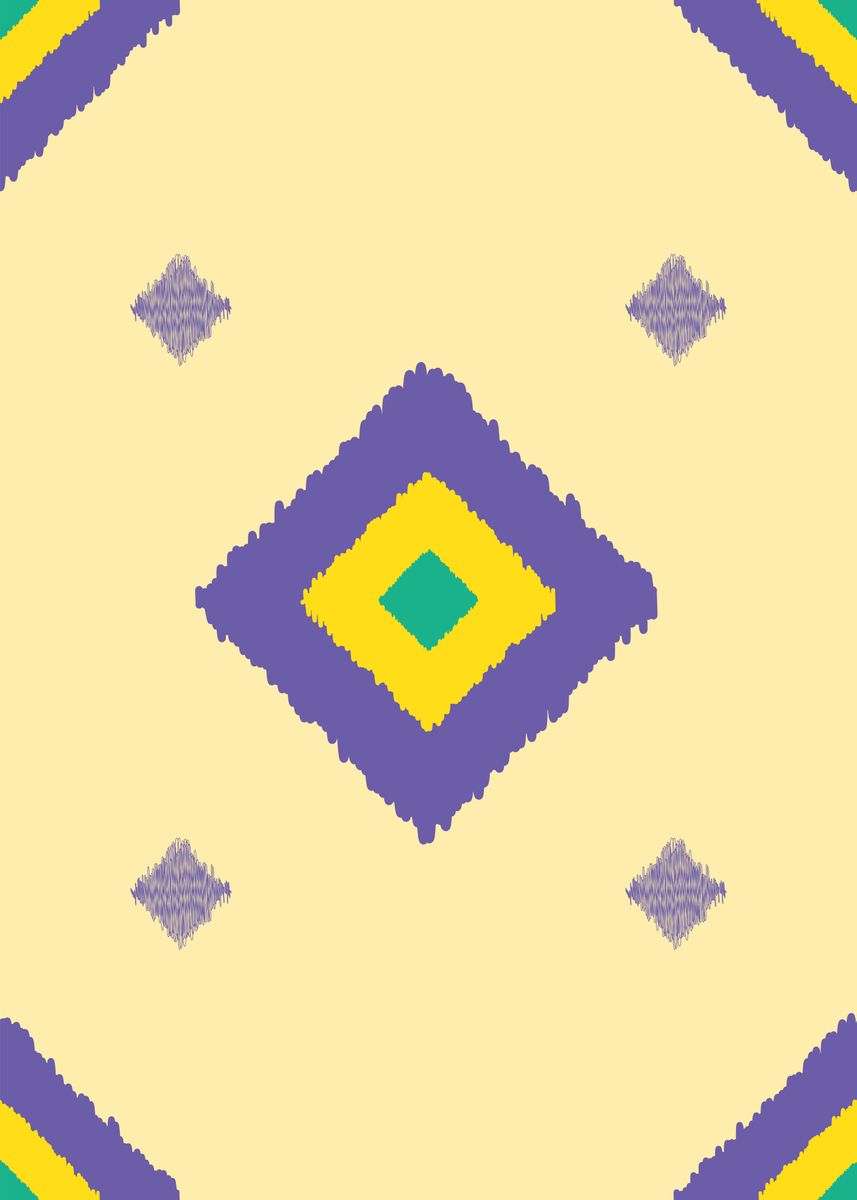 'Ikat Pattern ' Poster, picture, metal print, paint by Mohammed ...