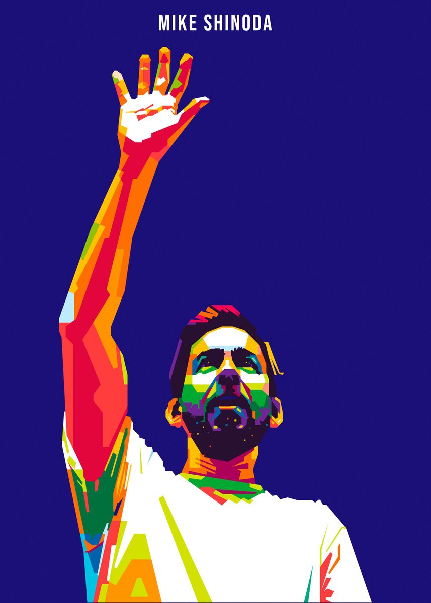 'Mike Shinoda' Poster, picture, metal print, paint by nofa aji zatmiko ...