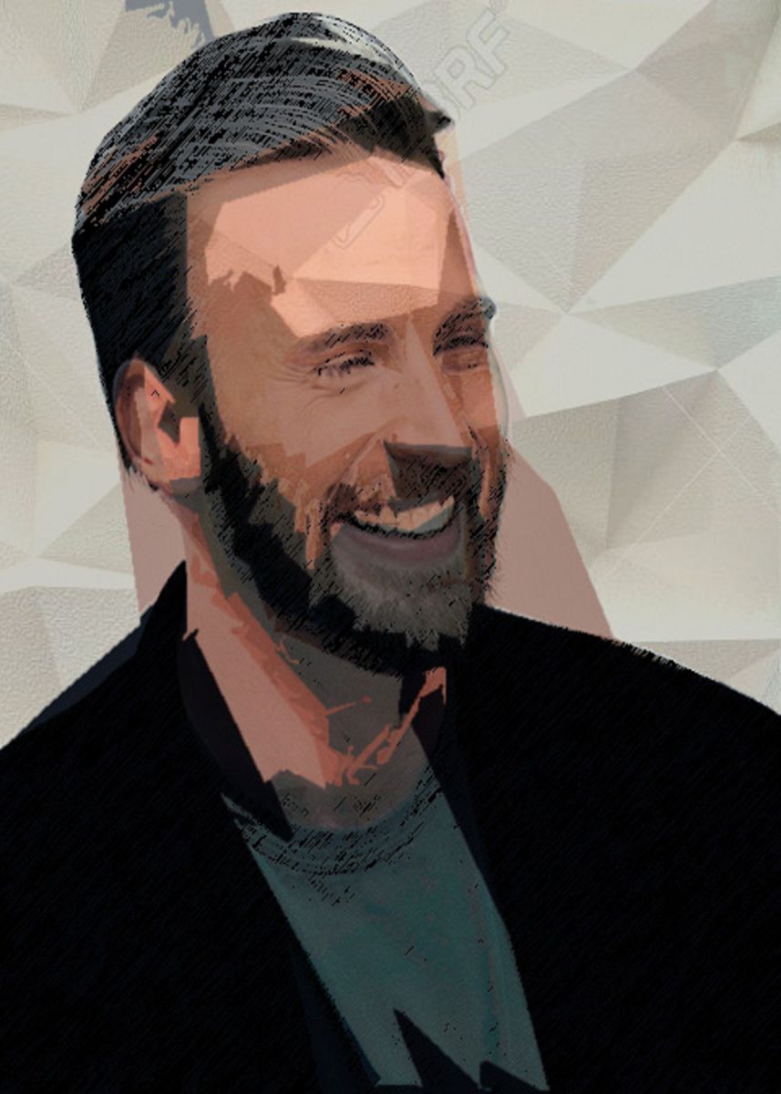 'Chris Evan' Poster, picture, metal print, paint by Januar Dwi Prasetio ...