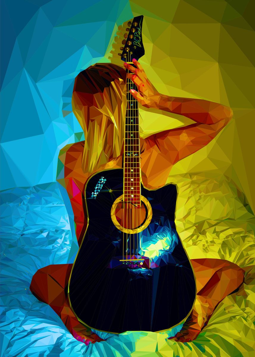 'Sara' Poster, picture, metal print, paint by Adam Wade | Displate