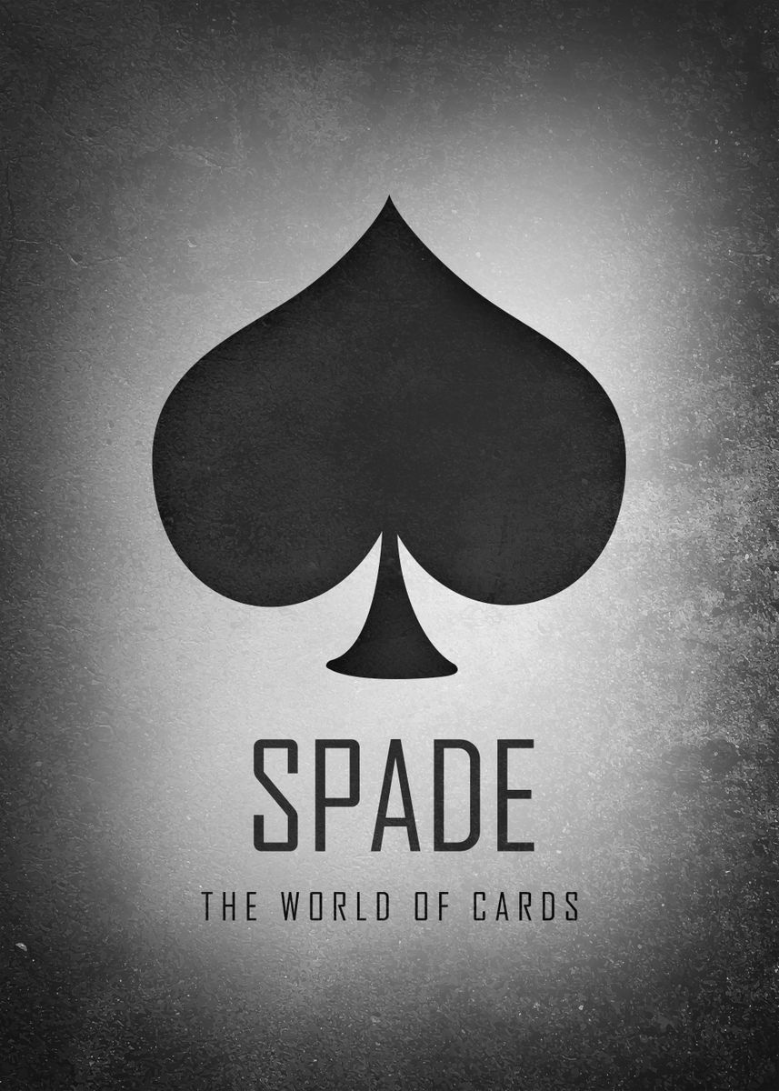 'Spade White' Poster, picture, metal print, paint by BB Design | Displate