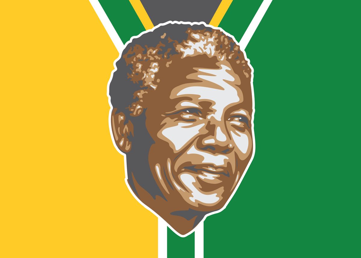 'Nelson Mandela Flag 1' Poster by ross makepeace | Displate