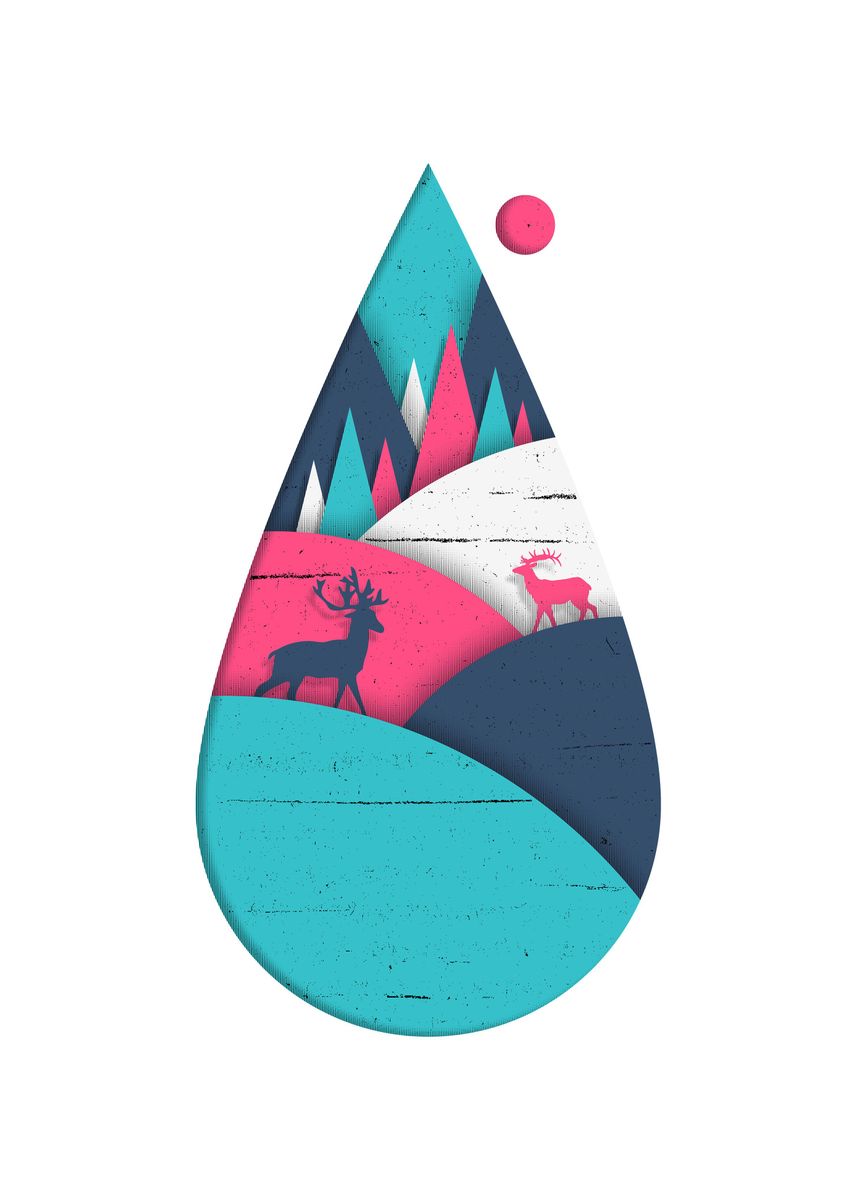 'Tear' Poster, picture, metal print, paint by Quilimo Studio | Displate