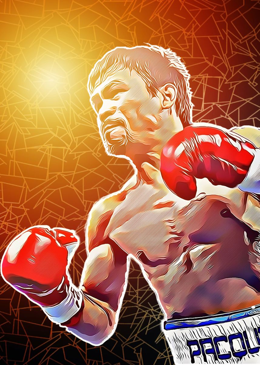 'pacman world legend boxer' Poster, picture, metal print, paint by ...