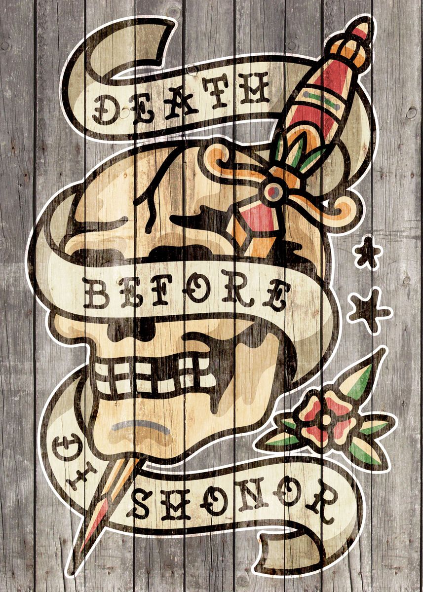 'Death before dishonour' Poster, picture, metal print, paint by DD ART ...