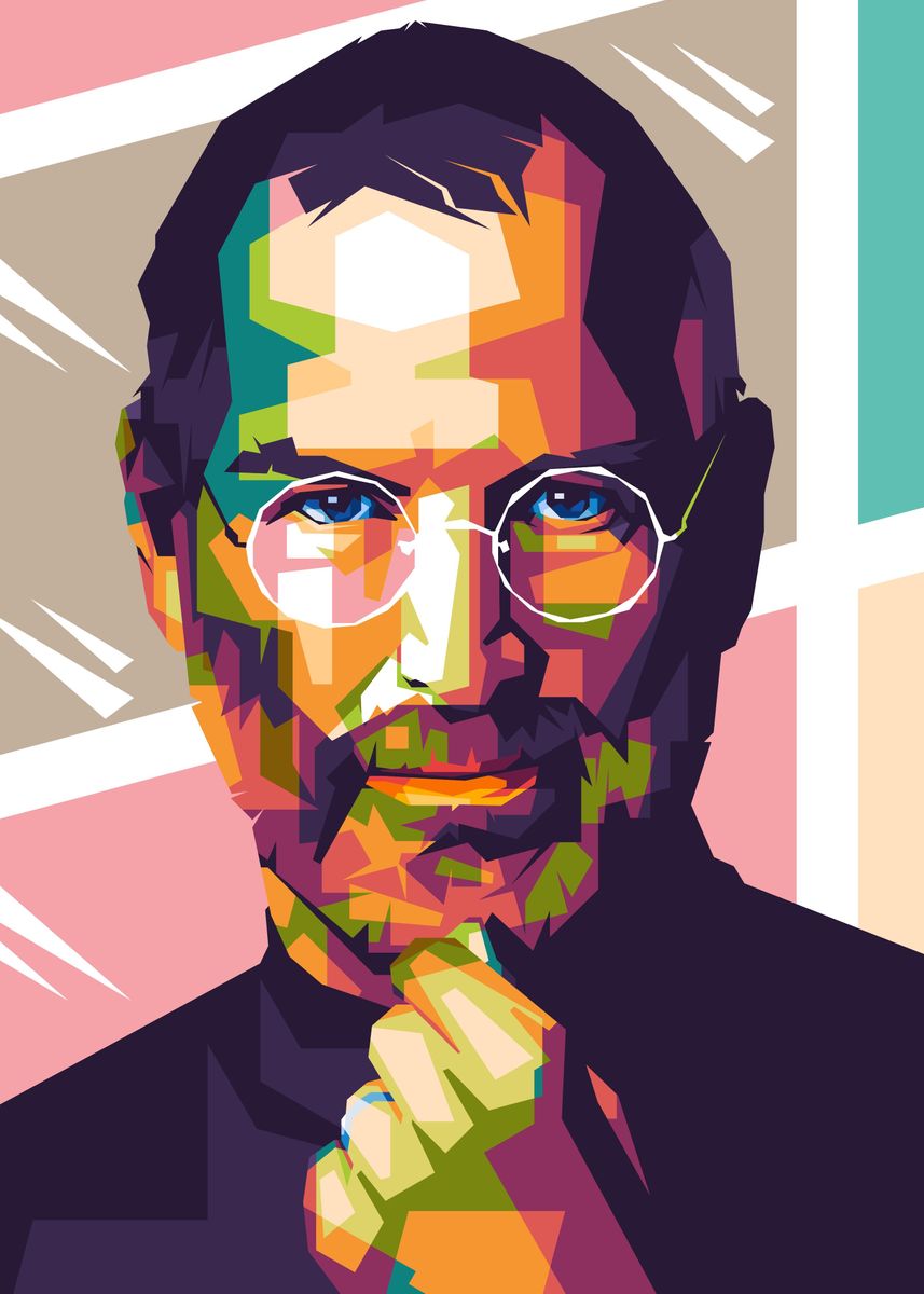 'STEVE JOBS' Poster, picture, metal print, paint by Rio Josia | Displate