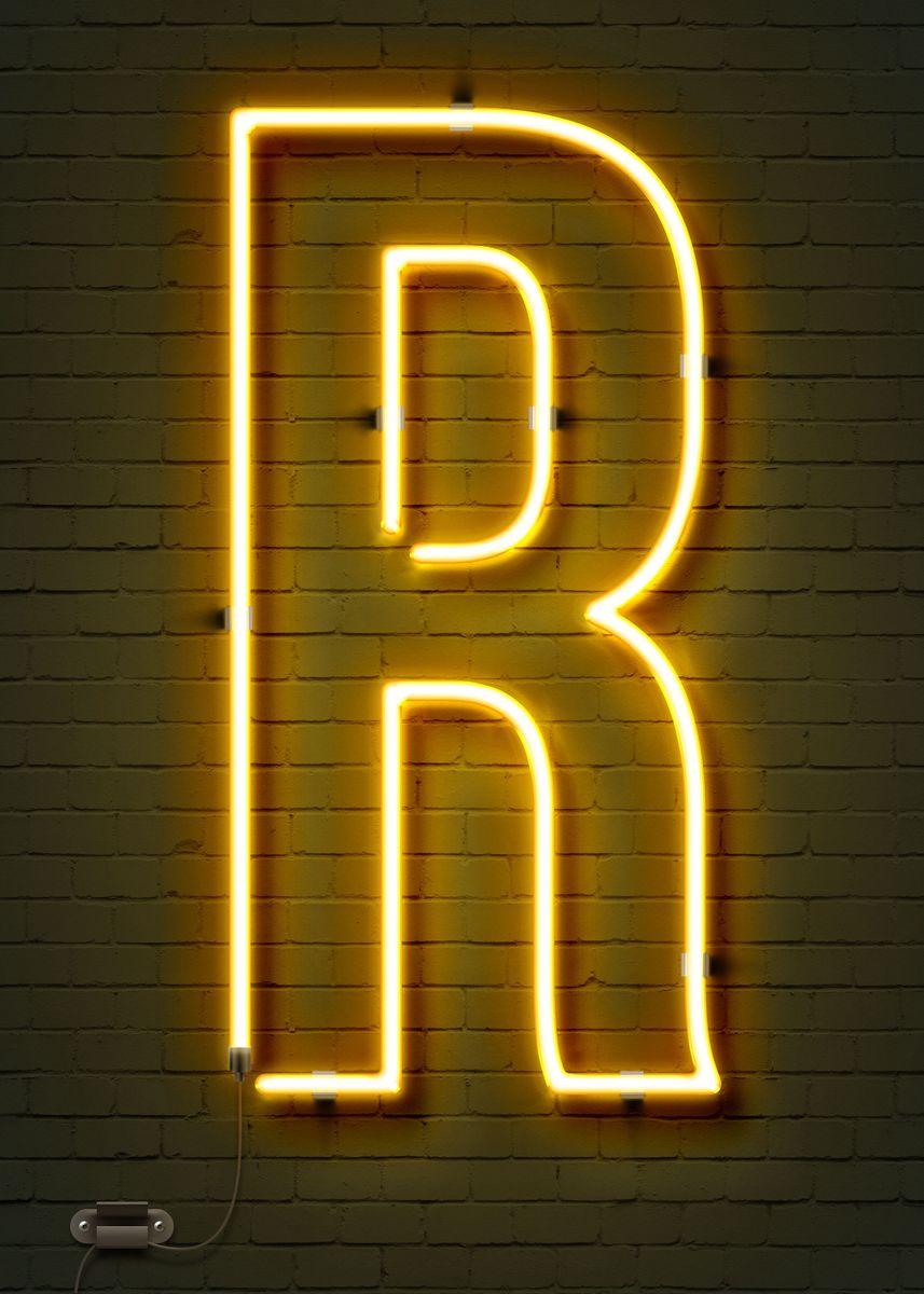 'R' Poster, picture, metal print, paint by StuStu | Displate
