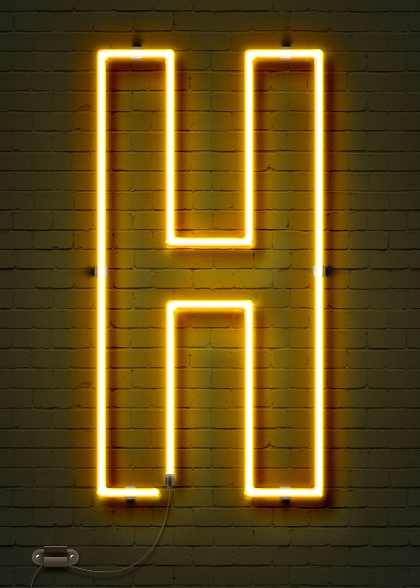 'H' Poster, picture, metal print, paint by StuStu | Displate