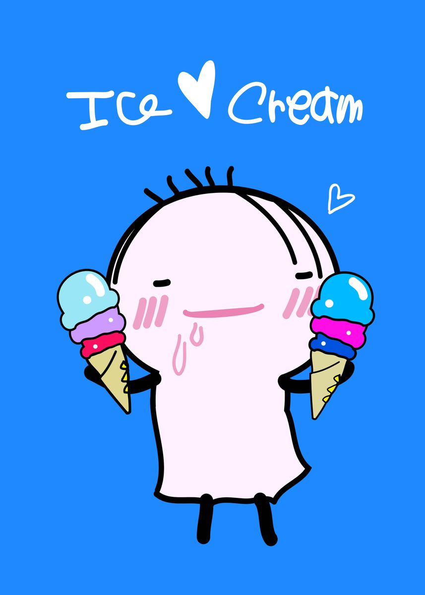 'I love ice creams' Poster by Cindy Shim | Displate