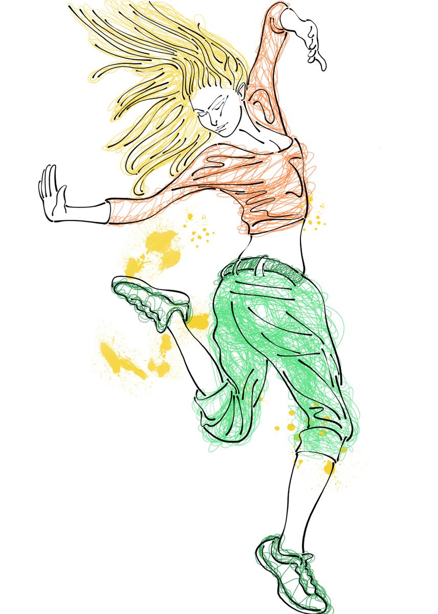 'Jazz Dancer Series 04' Poster, picture, metal print, paint by John ...