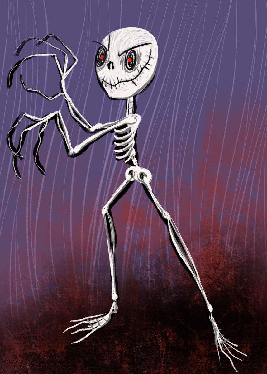 'Skelescratch' Poster, picture, metal print, paint by Matt Corrigan ...