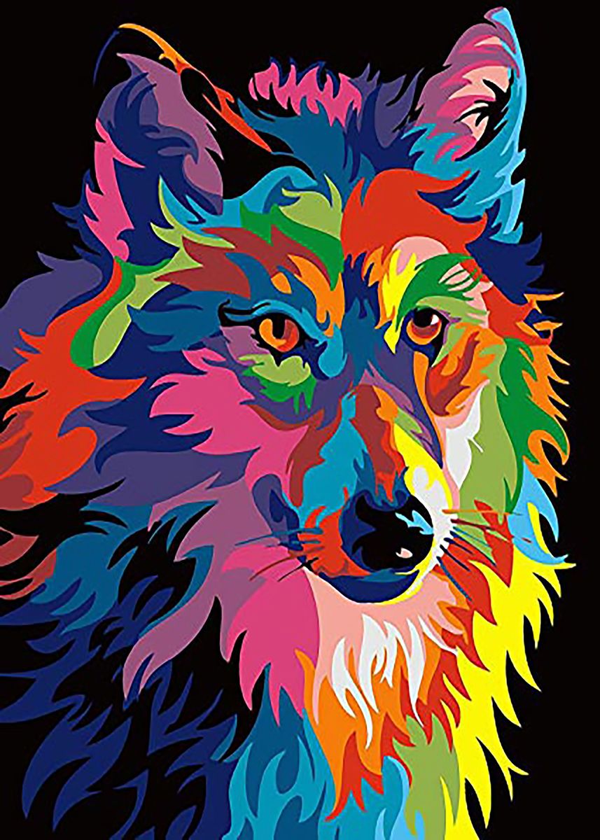 'The colors of the wolf' Poster by Abdelrhman Atef | Displate