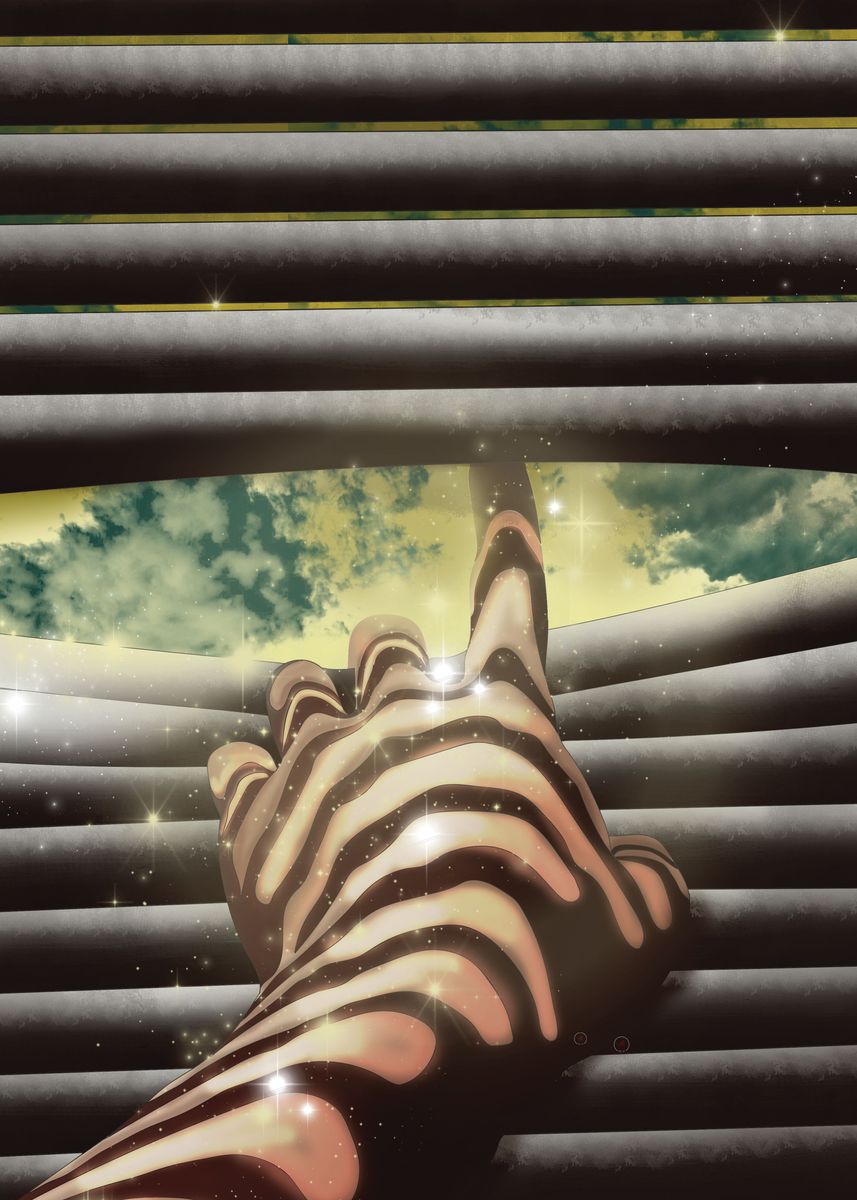 'Open up' Poster, picture, metal print, paint by Adwoa Botchey | Displate