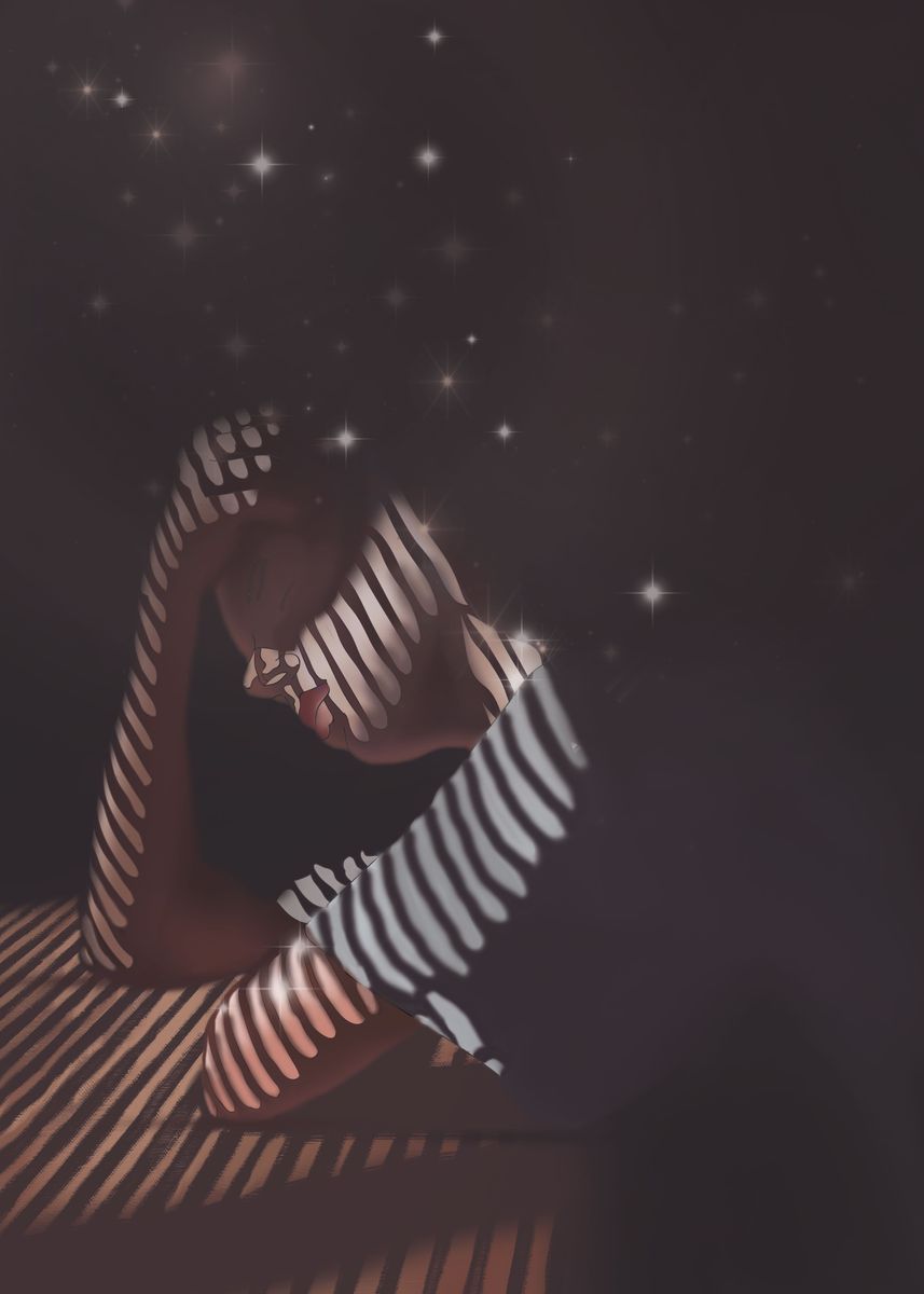 'Stars' Poster, picture, metal print, paint by Adwoa Botchey | Displate