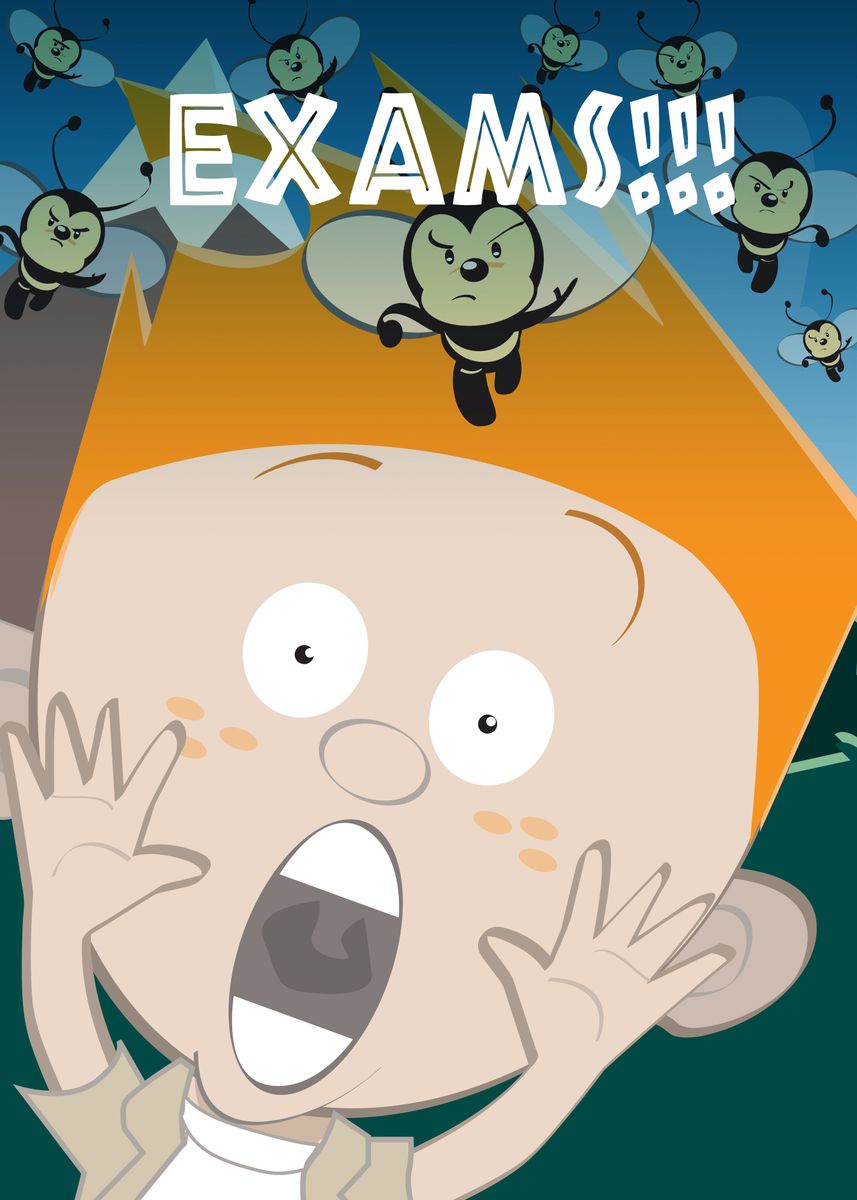 'Exams' Poster, picture, metal print, paint by Jonathan Wilson | Displate