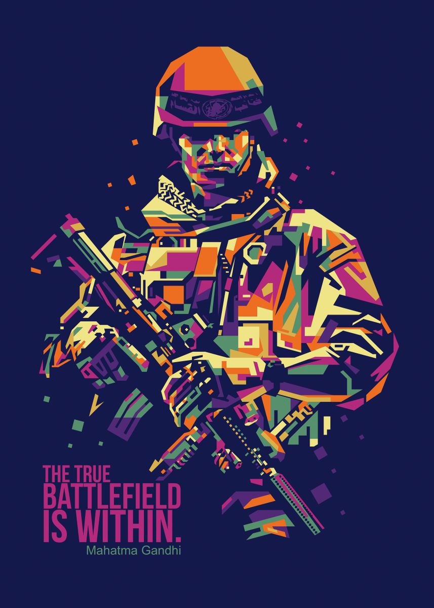 'battlefield soldier' Poster, picture, metal print, paint by Popart ...