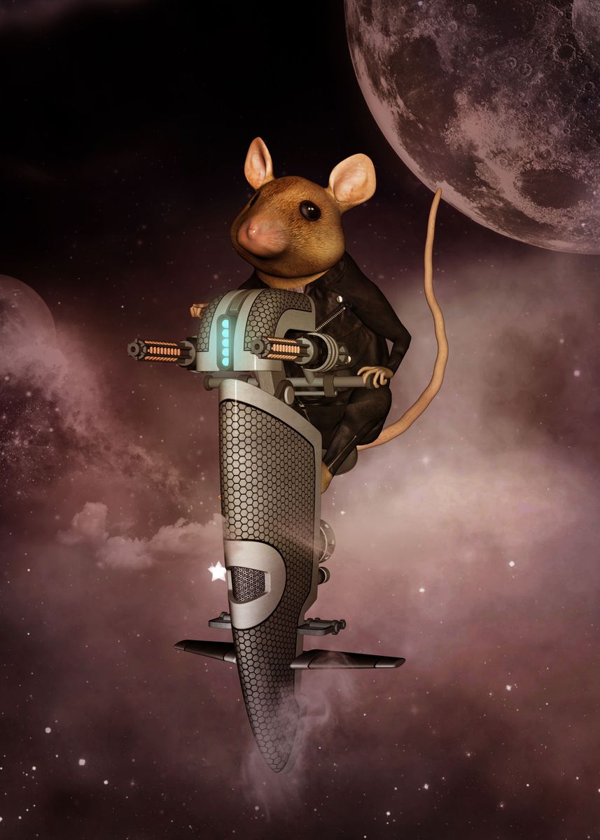 'Funny mouse' Poster, picture, metal print, paint by Heike Köhnen ...