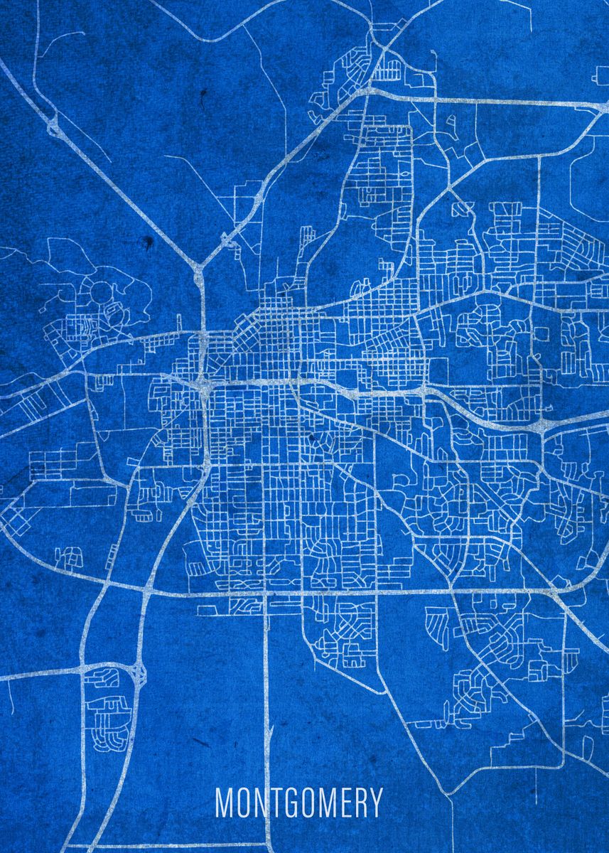 'Montgomery City Street Map' Poster by Design Turnpike | Displate