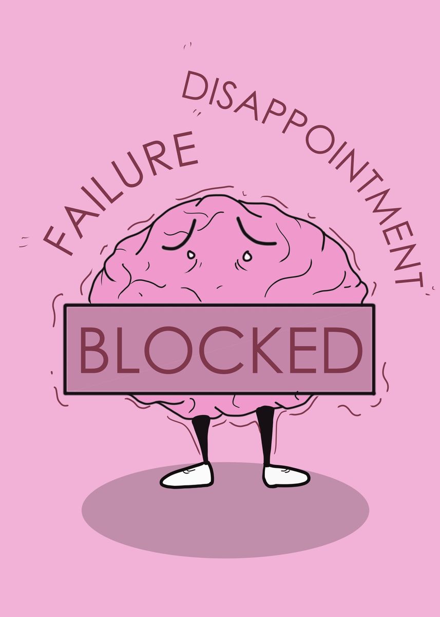 'Mind Block' Poster, picture, metal print, paint by Rey | Displate