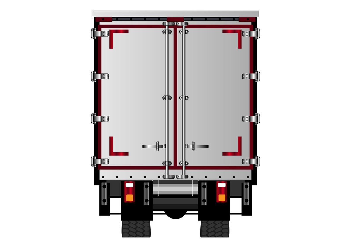 'Lorry Rear Doors' Poster by HomeStead Digital | Displate