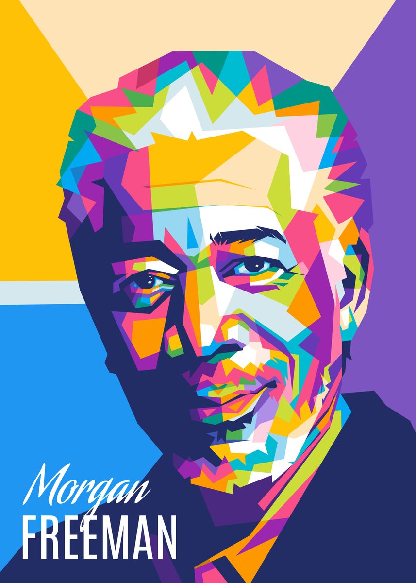 'Morgan Freeman' Poster by Namrahc Kunatip | Displate