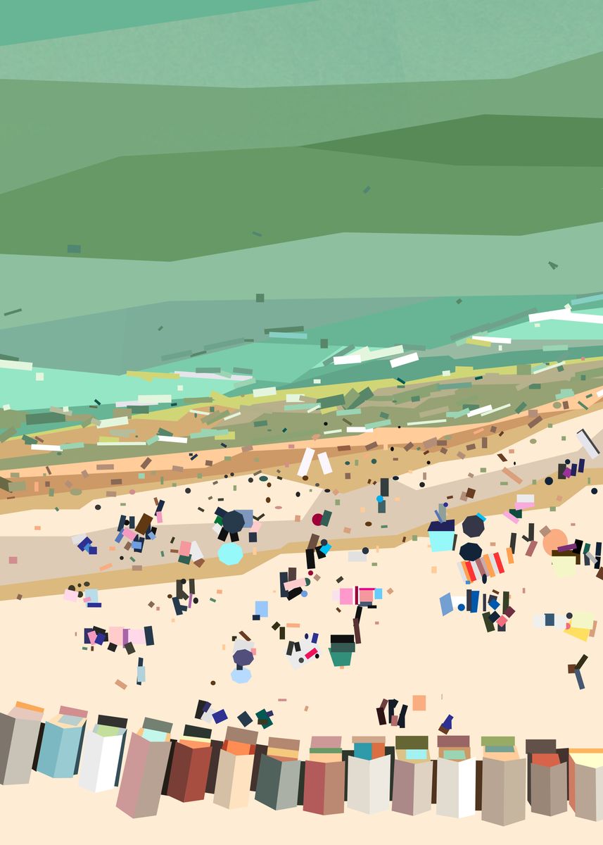 'Geometric Bathing Box' Poster, picture, metal print, paint by Heidi ...