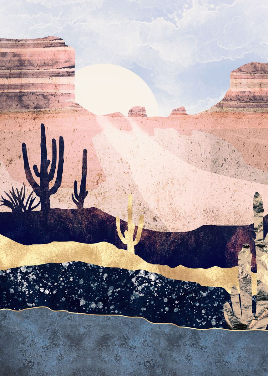 'Autumn Desert' Poster, picture, metal print, paint by SpaceFrog ...