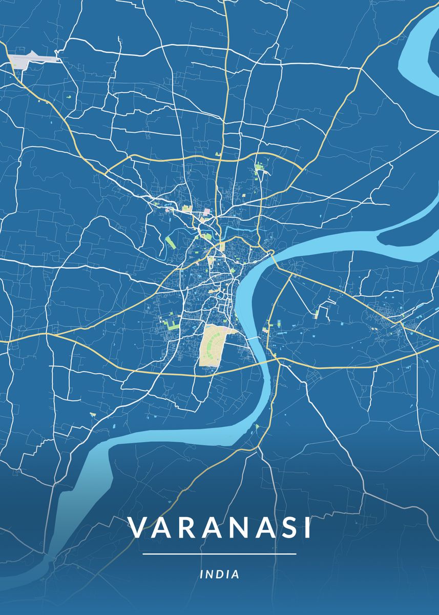 'Varanasi India' Poster, picture, metal print, paint by MappaMaps ...