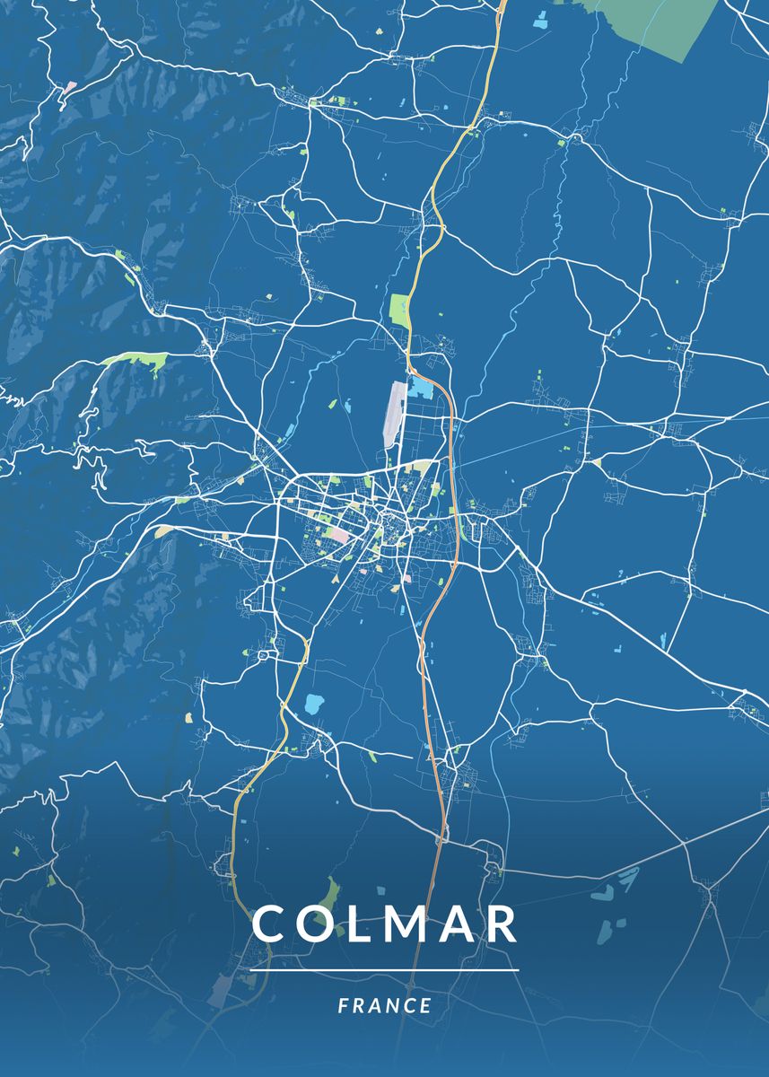 'Colmar France' Poster by MappaMaps | Displate