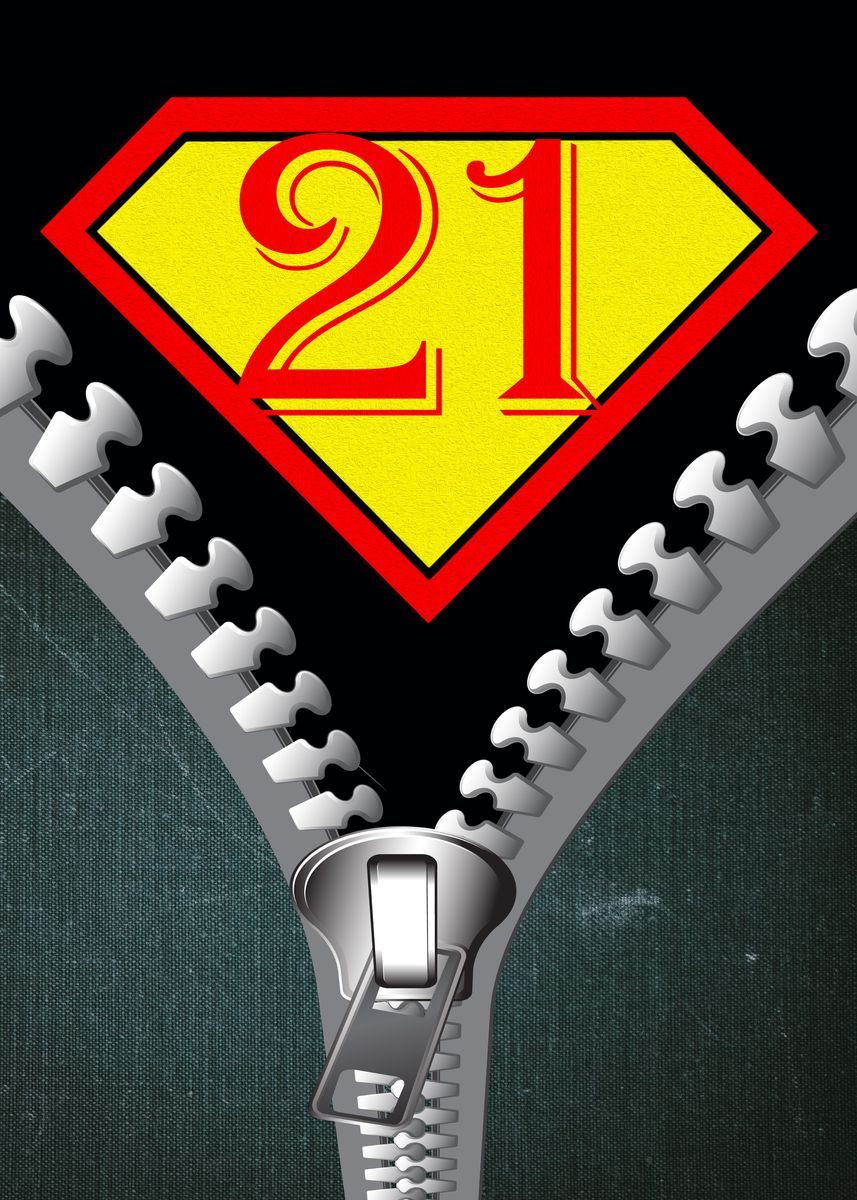 'Number 21 twenty one' Poster, picture, metal print, paint by Mobilunik ...