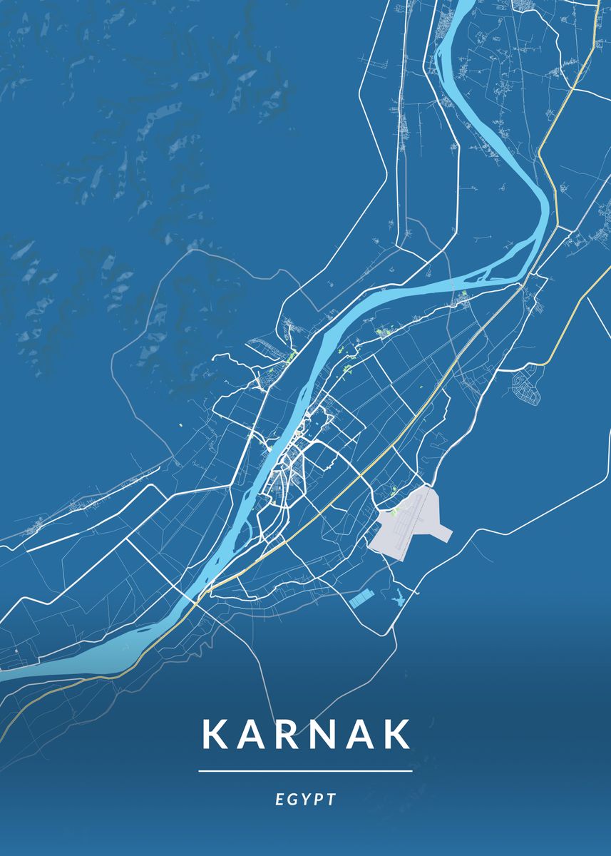 'Karnak Egypt' Poster, picture, metal print, paint by MappaMaps | Displate