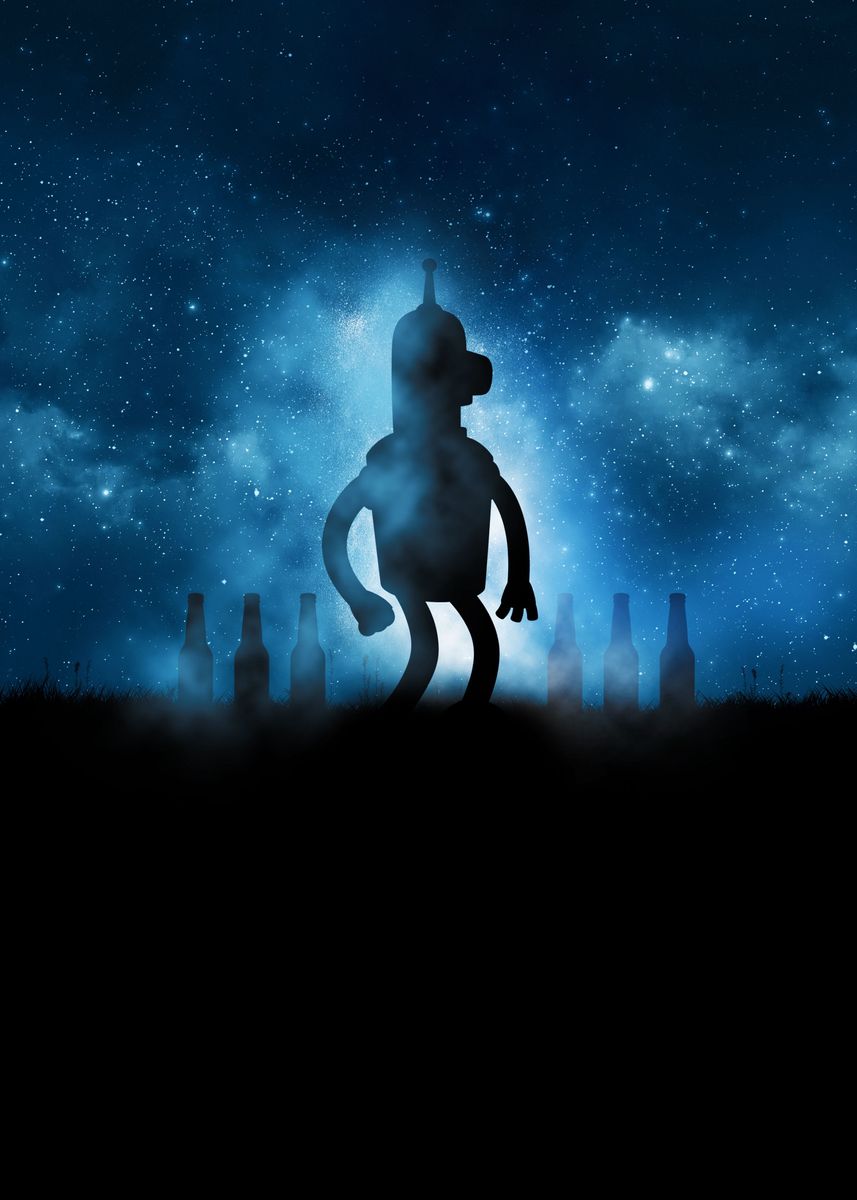 'Bender' Poster, picture, metal print, paint by Luke Fielding | Displate