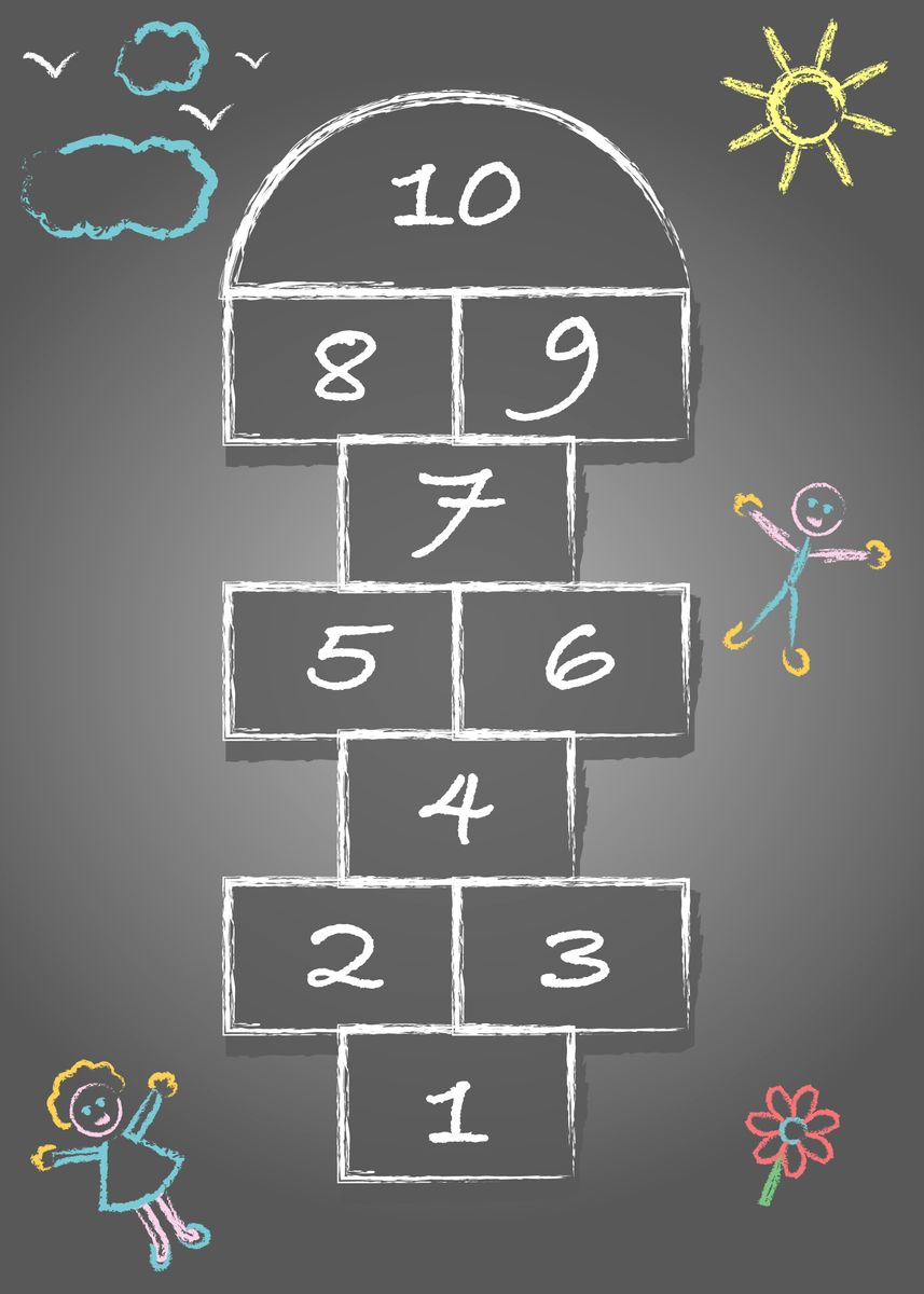 'Hopscotch' Poster, picture, metal print, paint by Bgraphic | Displate