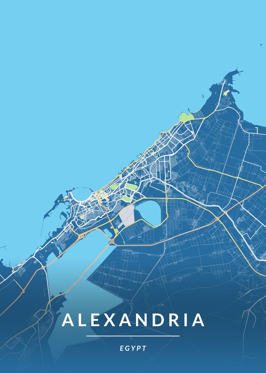 'Alexandria Egypt' Poster by MappaMaps | Displate