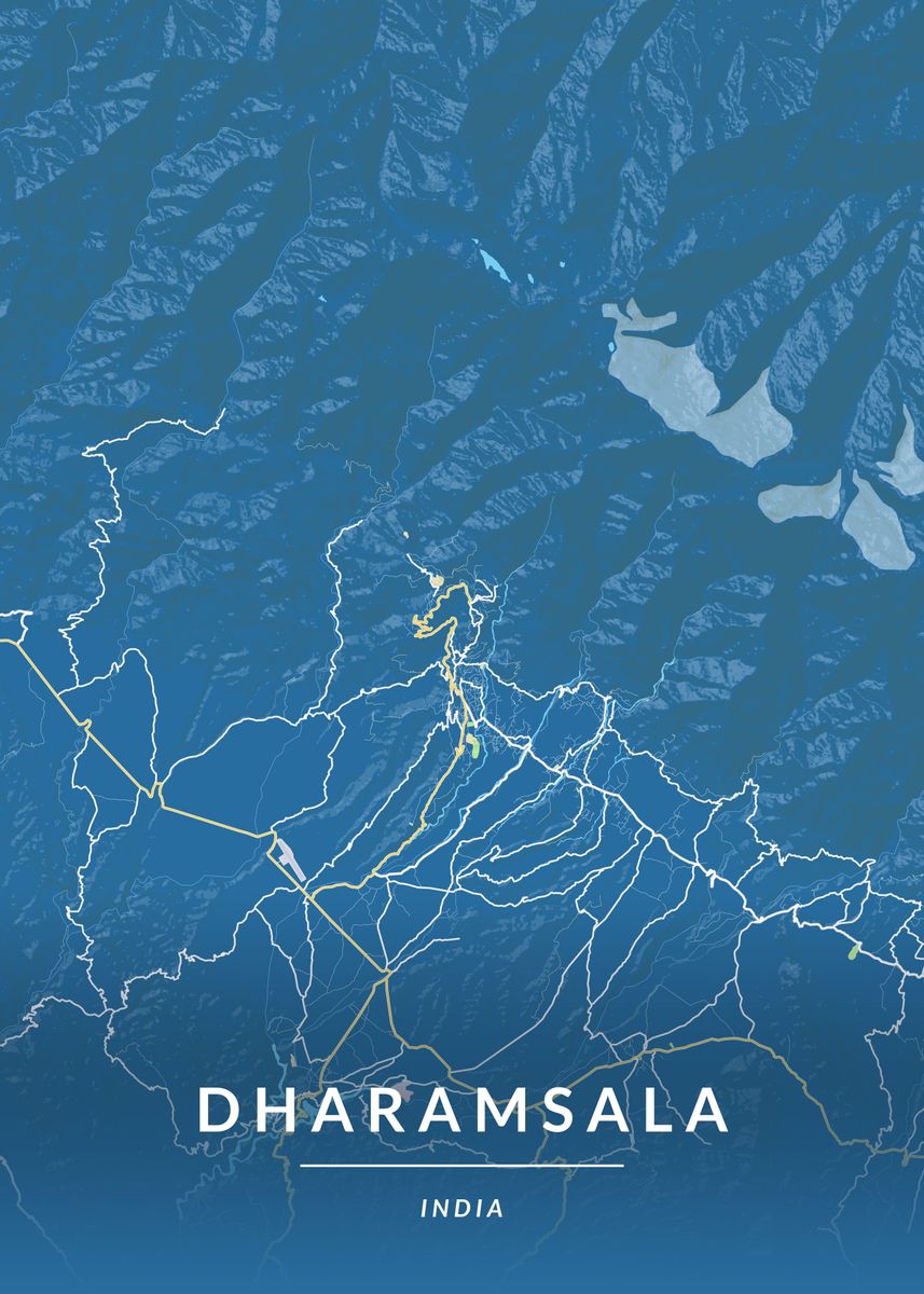 'Dharamsala India' Poster by MappaMaps | Displate