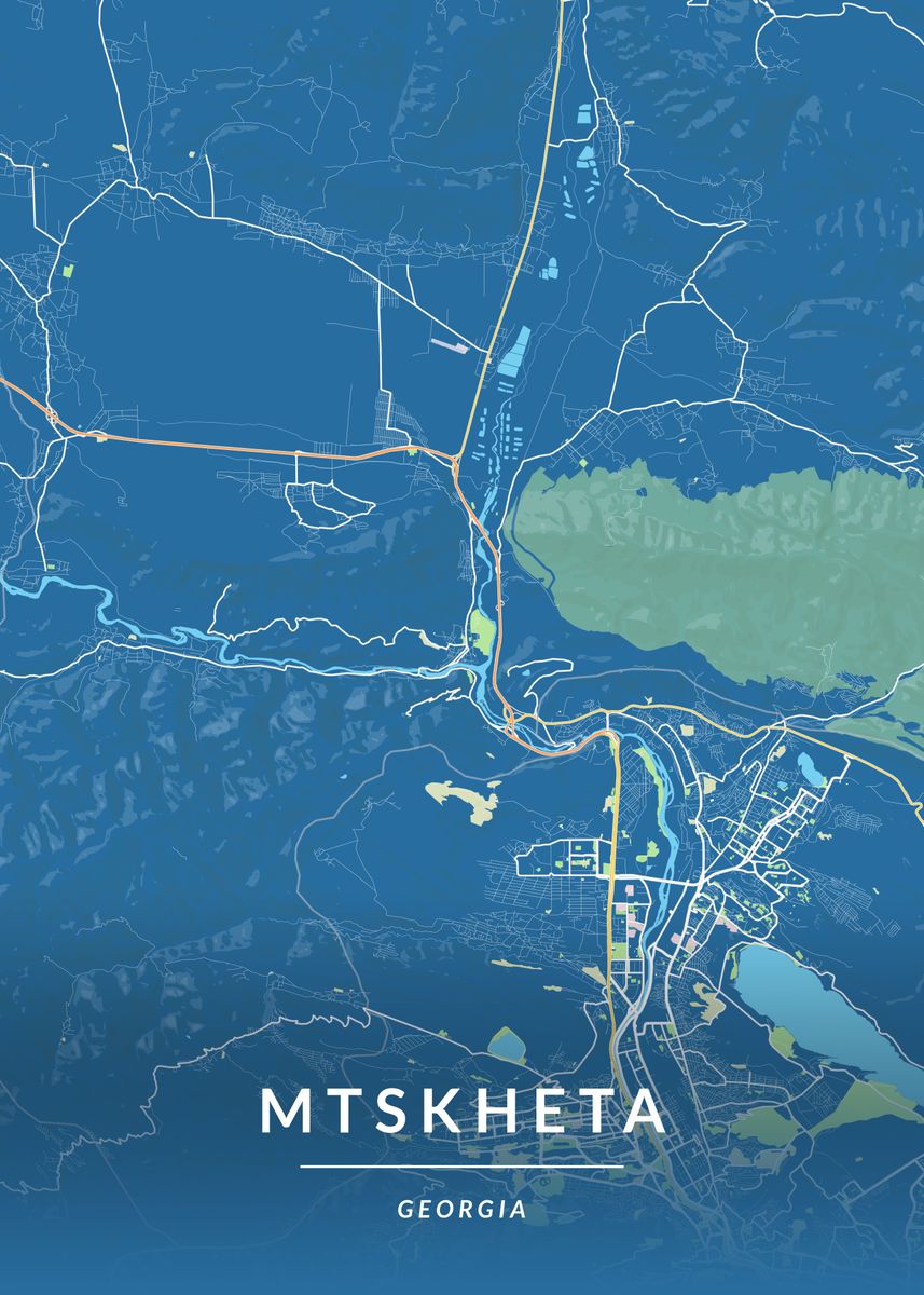 'Mtskheta Georgia' Poster, picture, metal print, paint by MappaMaps ...