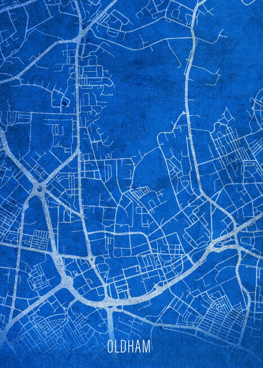 'Oldham England City Street' Poster, picture, metal print, paint by ...