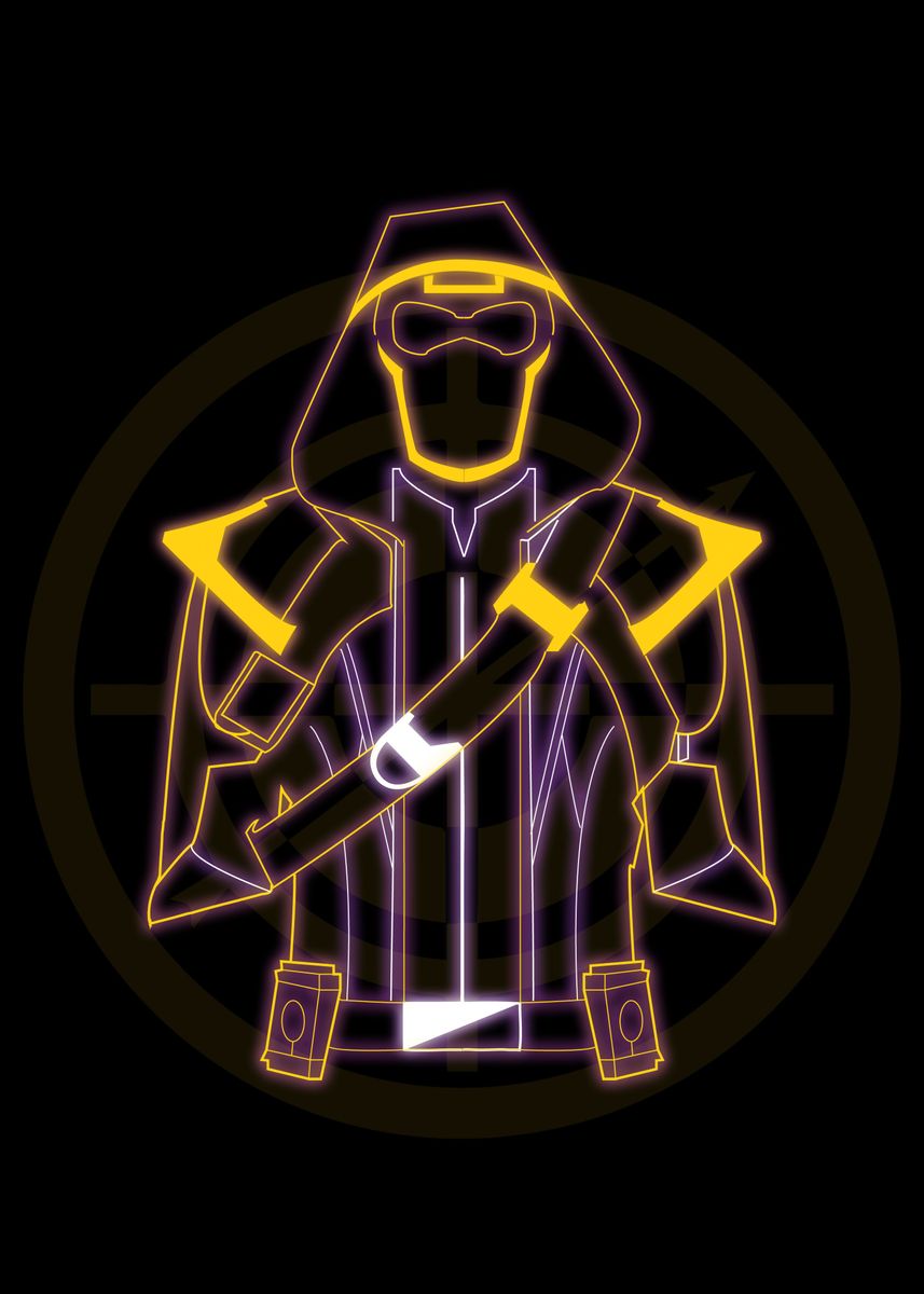 'Neon Ninja' Poster, picture, metal print, paint by Shawki Izzat | Displate