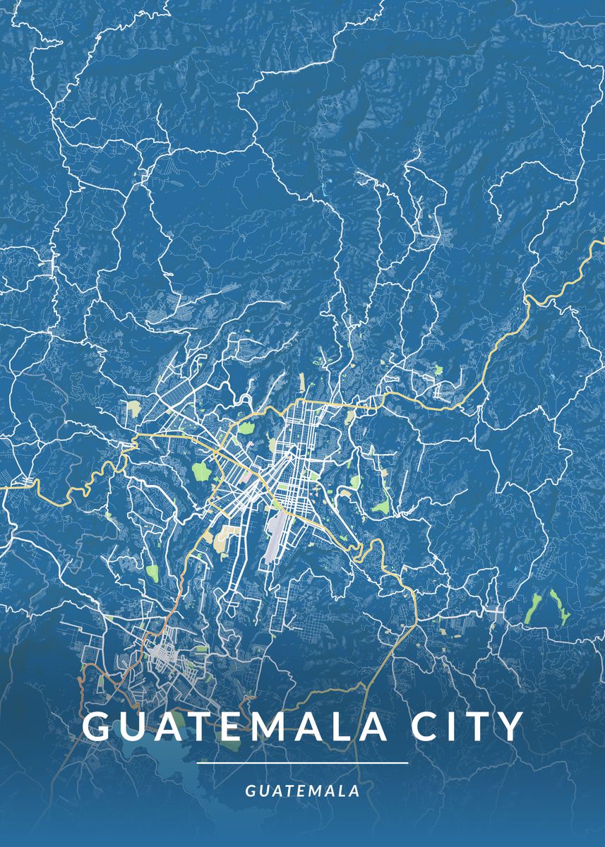 'Guatemala City Guatemala' Poster by MappaMaps | Displate