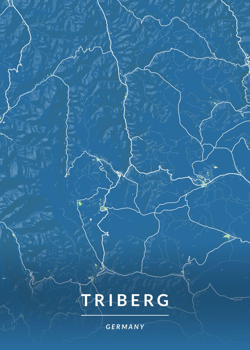 'Triberg Germany' Poster, picture, metal print, paint by MappaMaps ...