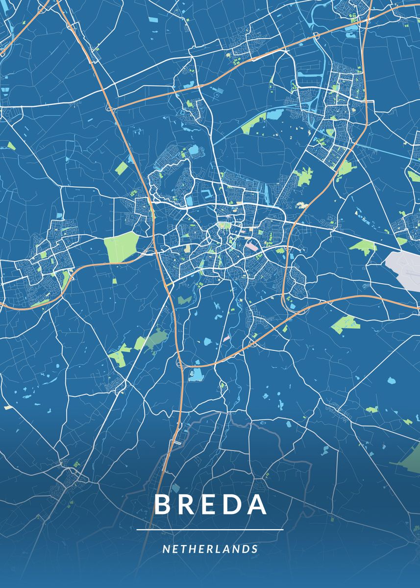 'Breda Netherlands' Poster by MappaMaps | Displate