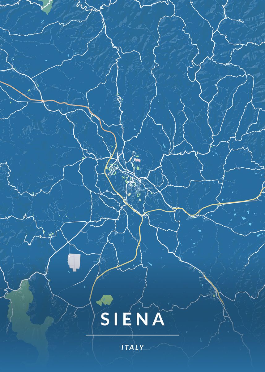 'Siena Italy' Poster by MappaMaps | Displate