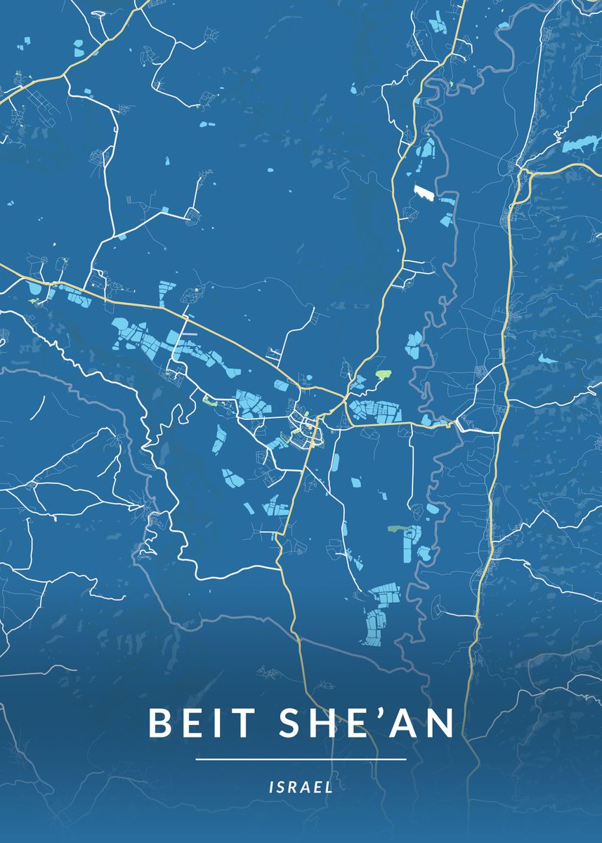 'Beit Shean Israel' Poster, picture, metal print, paint by MappaMaps ...