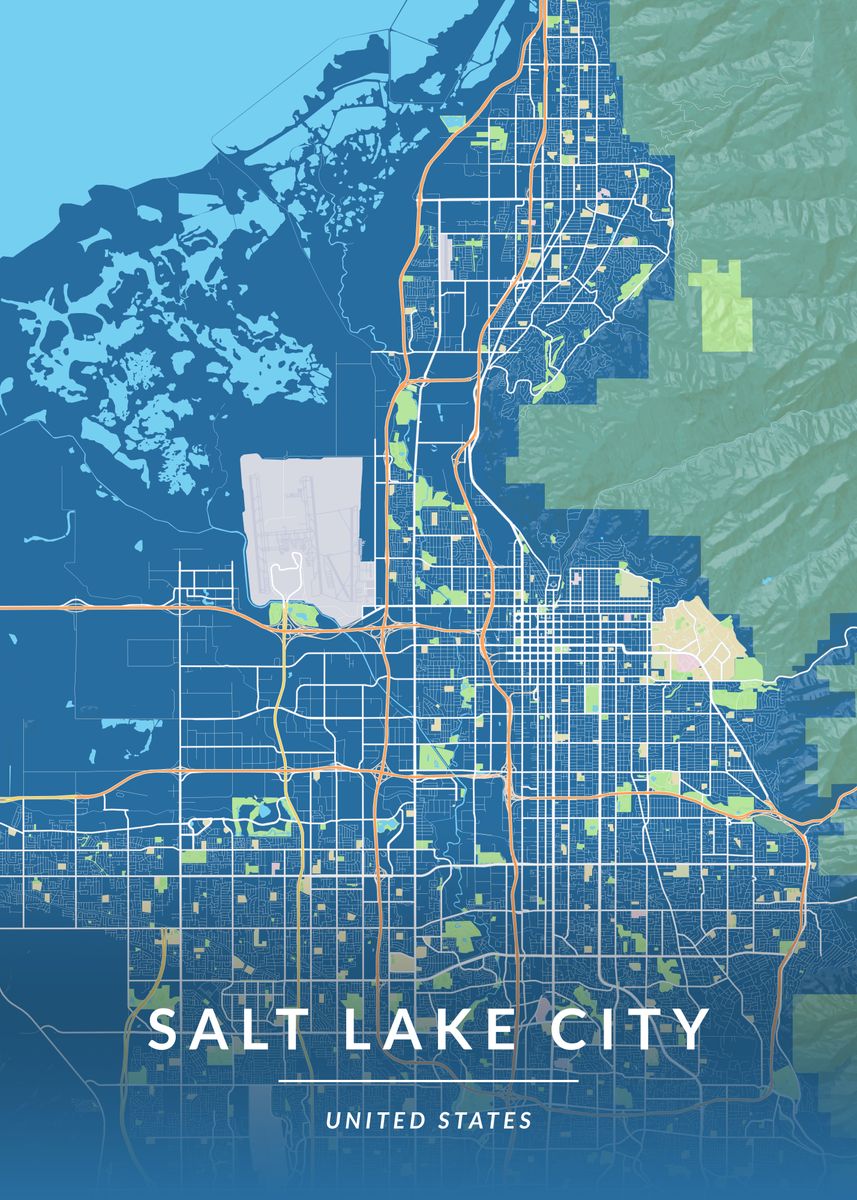 'Salt Lake City USA' Poster by MappaMaps | Displate