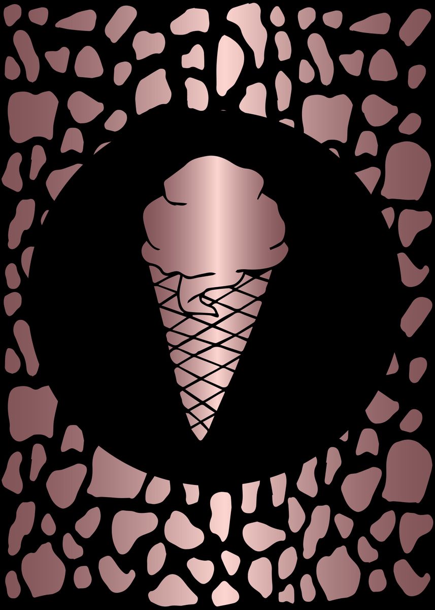 'Rose Gold Ice Cream 8' Poster by Maricris M | Displate