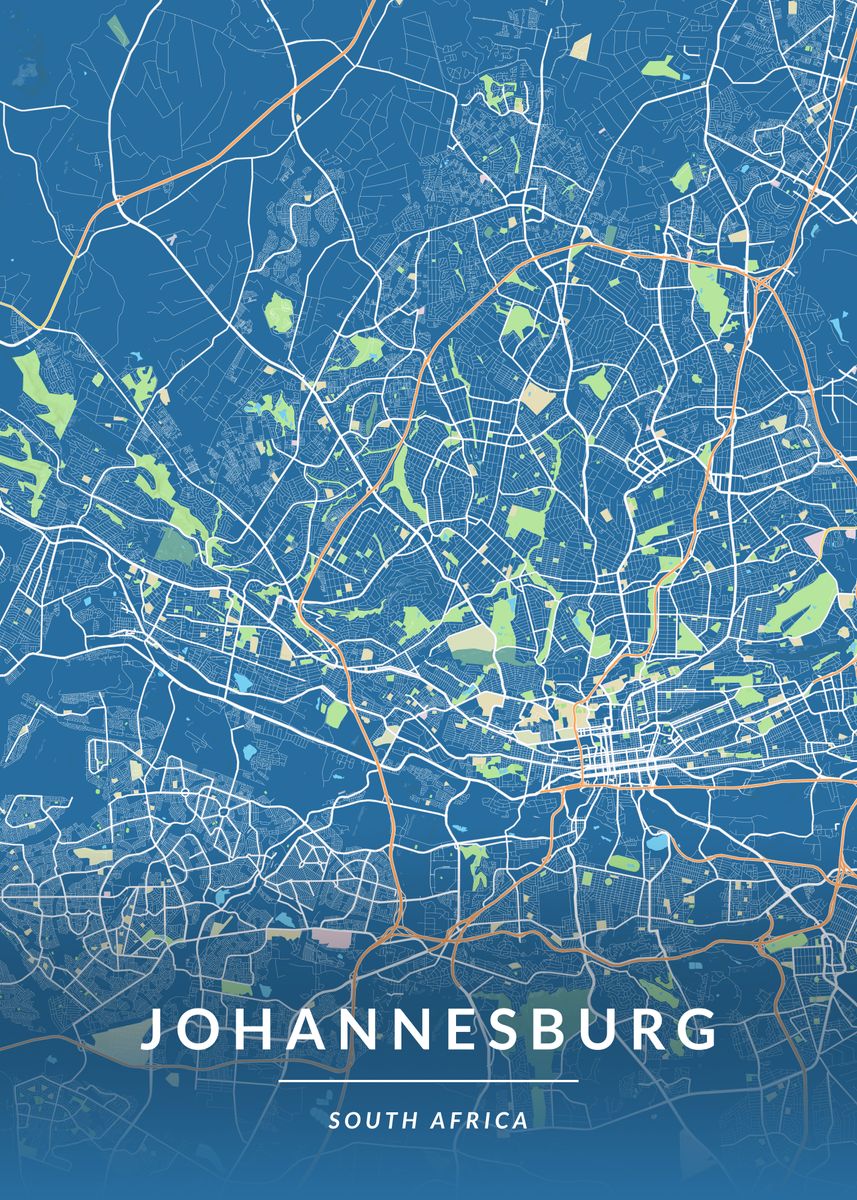 'Johannesburg South Africa' Poster, picture, metal print, paint by ...