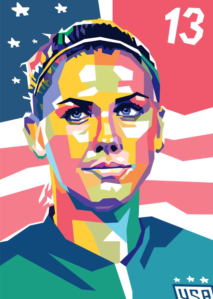 'Alex Morgan' Poster, picture, metal print, paint by Asrorie Mochamad ...