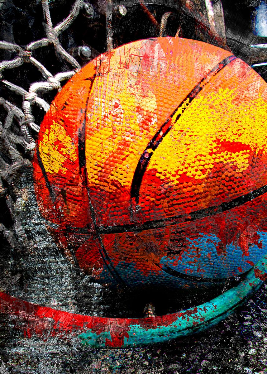 'Basketball art swoosh 64' Poster by takumipark | Displate
